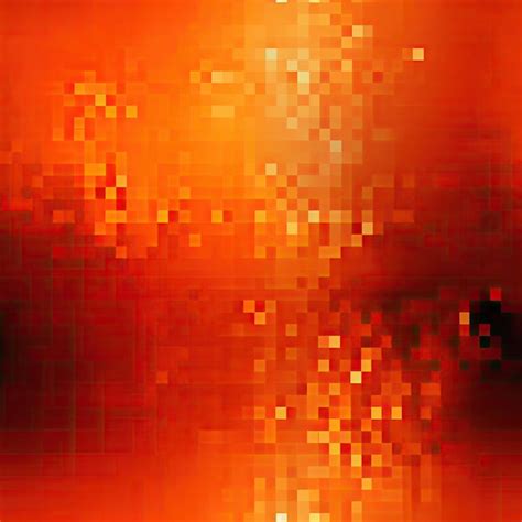 Premium Ai Image Data Visualization Modern Vibrant Orange Pixel Pattern