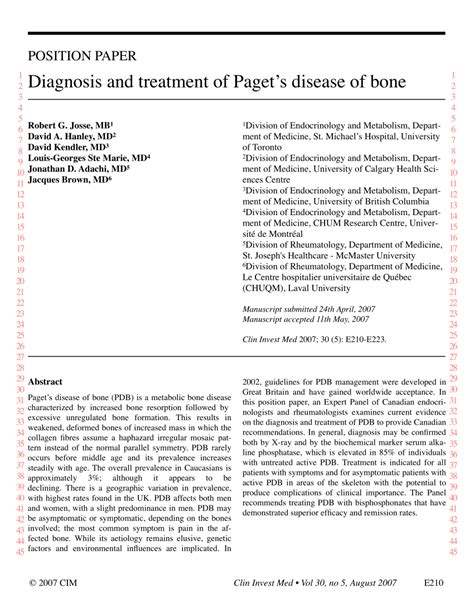 Pdf Diagnosis And Treatment Of Pagets Disease Of Bone