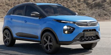 Production Spec 2023 Tata Nexon Facelift Rendered Showing New Design
