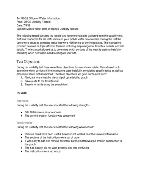 Usability Memo Final Pdf Usability Button Computing