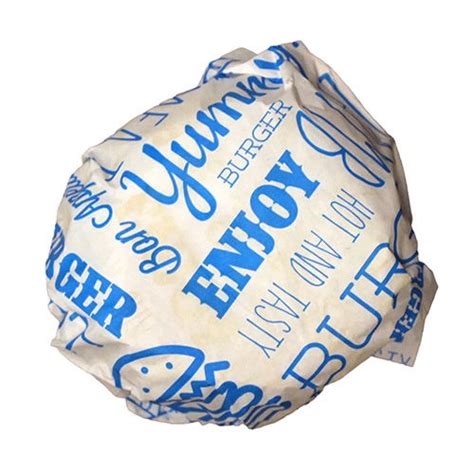 Blue Compostable Burger Wrap 25x33cm 1000 Catering Disposables