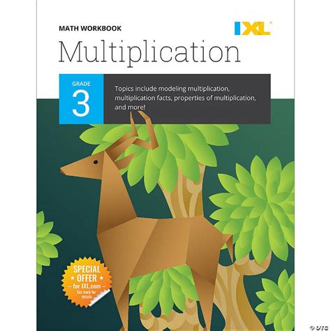 Ixl Multiplication 3rd Grade Math Workbook Covering Times Table Math