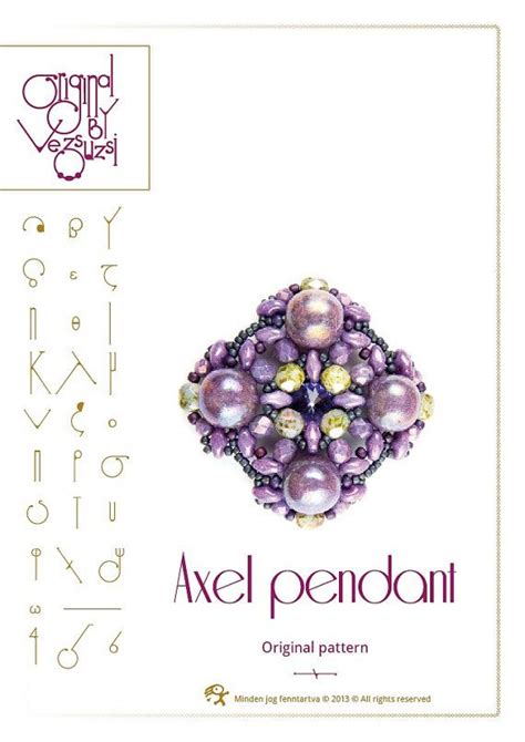 Beading Pattern Pendant Tutorial Pattern Axel Pendant Pdf