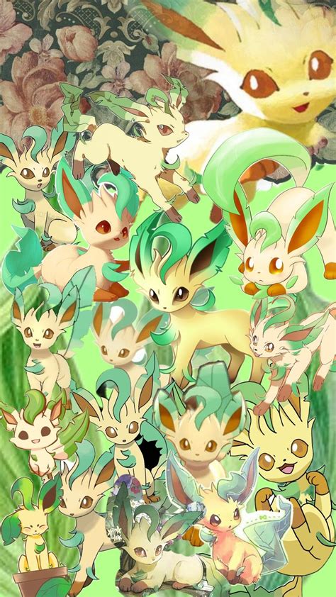 Leafeon Wallpaper Eevee Eeveeevolution Eeveelution Eeveelutions Leaf Leaves Leafeon