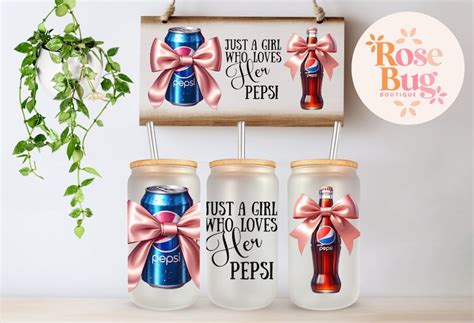 Pepsi Girl Glass Can Pepsi Girl T 16oz Glass Can Cup Pepsi Lover