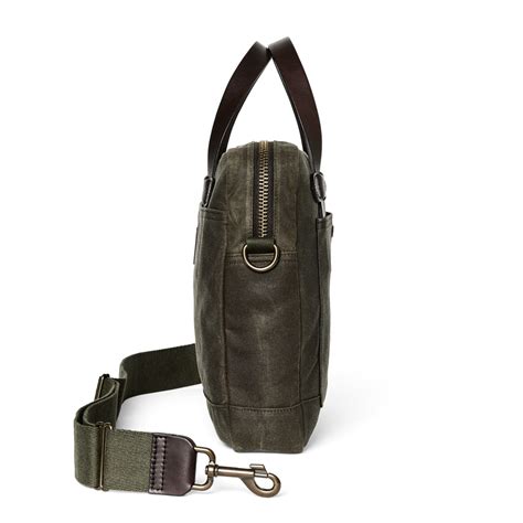 Tin Cloth Compact Briefcase Otter Green Filson