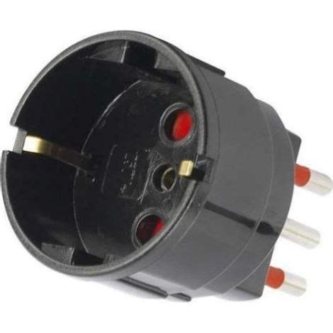 Rosi Adapter Schuko 10 16a Steckdose Und 16a Stecker Schwarz Rs7701n