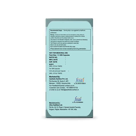 Buy Aesthetic Nutrition Pre And Probiotic Capsules With Fructo