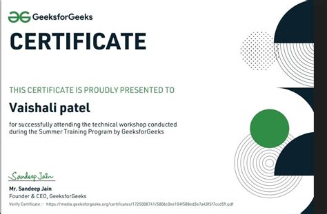 Vaishali Patel On Linkedin Geeksforgeeks Technicalworkshop