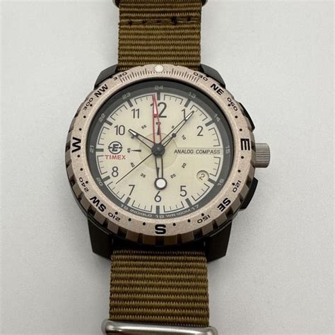Timex Expedition Analog Compass Military Outdoor Mens Watch On A Nato