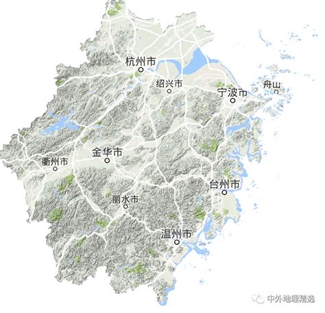 浙江省地形图高清版，包括各地级市地形图 腾讯新闻