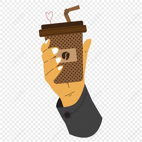 평면 스타일 컵을 들고 커피 손 일러스트플랫삽화 Png 일러스트 무료 다운로드 Lovepik