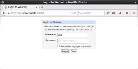 centos 7 install webmin server world
