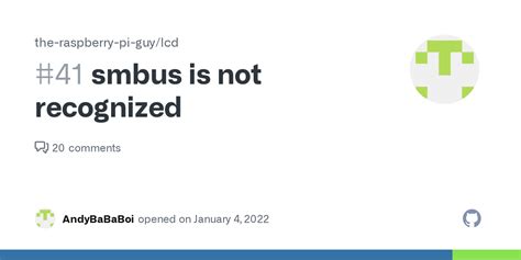 Smbus Is Not Recognized Issue The Raspberry Pi Guy Lcd GitHub
