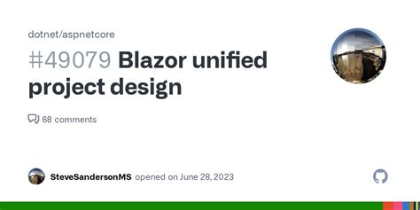 Blazor Unified Project Design Issue Dotnet Aspnetcore GitHub