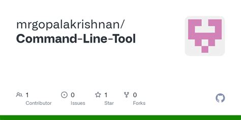 Github Mrgopalakrishnan Command Line Tool