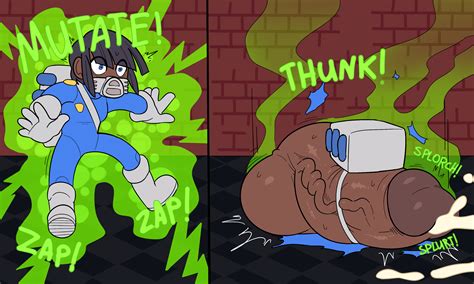 Rule 34 Backpack Before And After Blue Eyes Cock Transformation Cum On Floor Dark Skinned Male