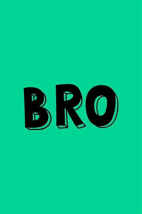 Bro Bold Lettering Font Vector Typography Free Image By Cotton