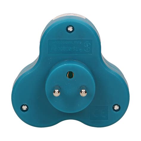 Triple Socket Outlet Turquoise