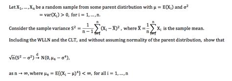 Solved LetX Xn Be A Random Sample From Some Parent Chegg Com