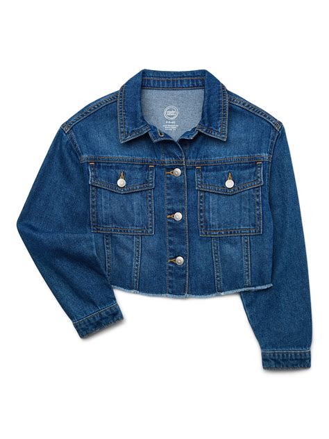 Wonder Nation Tween Girls Denim Jacket Sizes 4 18 Walmart Business