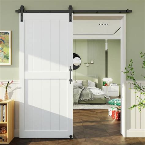 Wegate H Series 34 In X 84 In White Mdf Sliding Barn Door Slab With