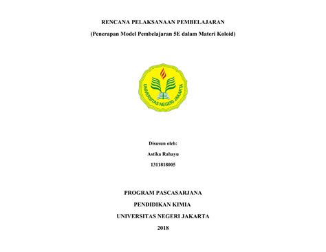 Desain Rpp Sistem Koloid Dengan Model Pembelajaran Rpp Doc
