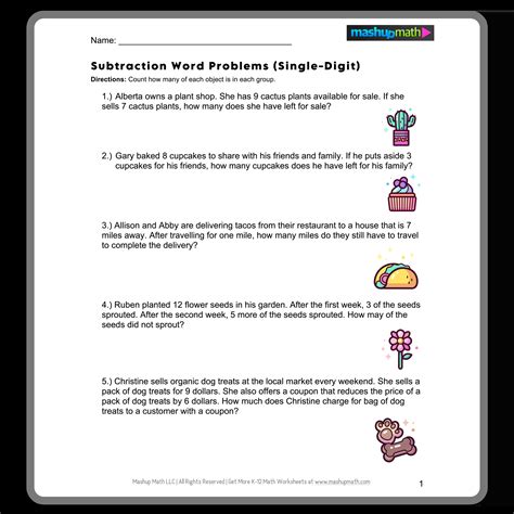 3rd Grade Word Problems—free Pdf Worksheets — Mashup Math
