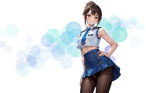 Wallpaper Kawaii Girl Hot Sexy Anime Stockings Pretty Brunette