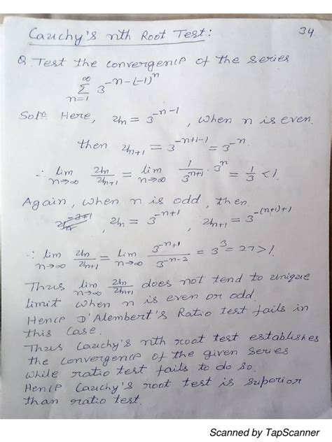 Cauchy Nth Root Test Pdf