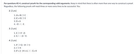 for questions 2 4 construct proofs for the