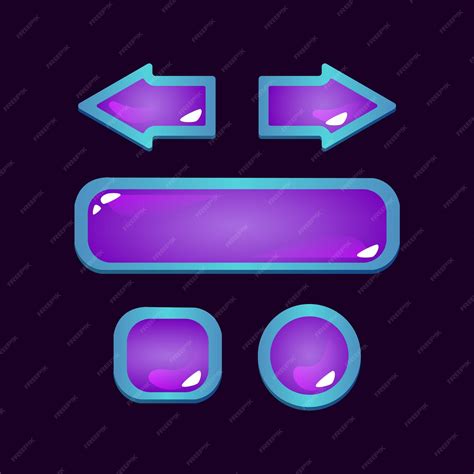 Premium Vector Set Of Game Ui Fantasy Jelly Button With Rpg Theme For Gui Asset Elements
