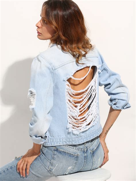 Black Ripped Denim Jacket Womens At Tayla Stang Blog