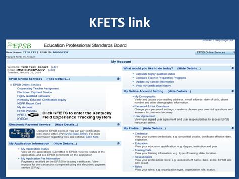 Ppt Kfets Kentucky Field Experience Tracking System Powerpoint Ppt Kfets Kentucky Field Experience Tracking System Powerpoint