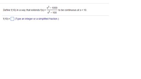 solved define f 10 in a way that extends f s s 3