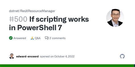 if scripting works in powershell 7 · dotnet resxresourcemanager