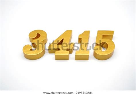 Number 3415 Made Goldpainted Teak 1 Stock Photo 2198513681 | Shutterstock