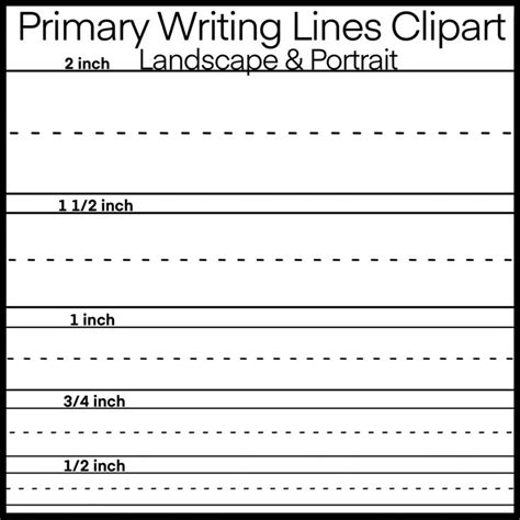 Handwriting Primary Writing Lines Clipart Commercial Use