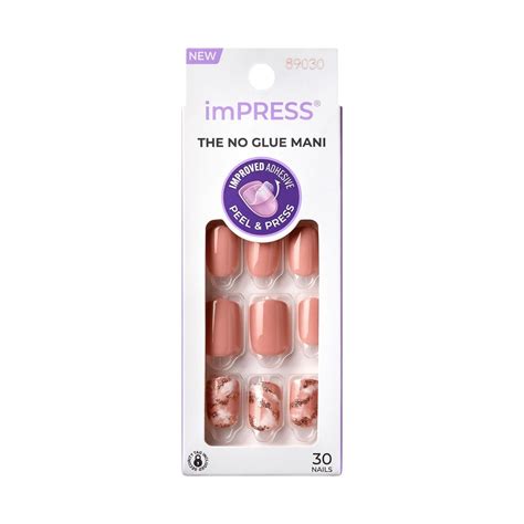 Kiss Impress Press On Fake Nails 30 Count Short Press Ons