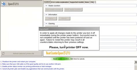 How To Reset Epson Et 2713 Chipless Printers