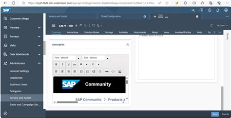 Ticket Configuration In Sap C4c Sap Community