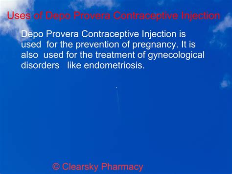 Depo Provera Contraceptive Injection Odp