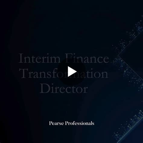 Interim Finance Transformation Director Pearse Professionals