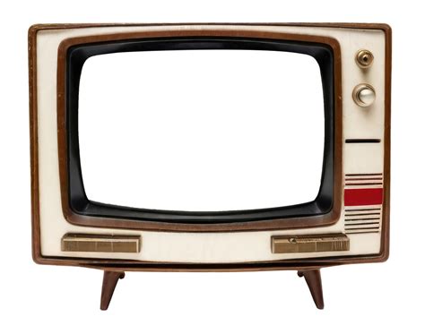 Vintage Television With Cut Out Screen On Isolated Ai Generative