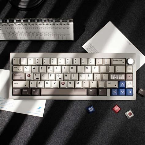 Game1989 Keycaps Retro Milky White Pbt Cherry Profile Keycap Set For