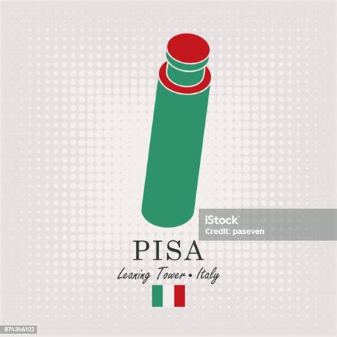 Gambar Skematik Menara Miring Dan Bendera Ilustrasi Stok Unduh Gambar Sekarang Arsitektur