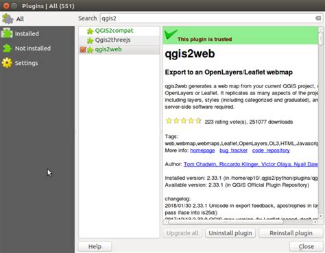 qgis2web create web maps