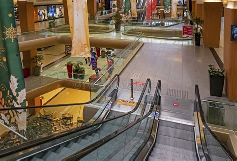 Interior View Of Istanbul`s Shopping Malls And Stores With Modern