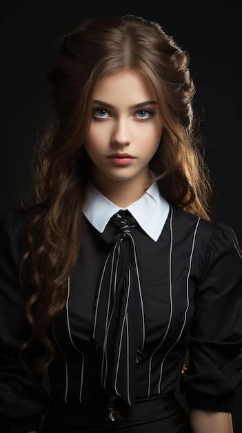 Premium Photo Very Attractive Gothic School Student