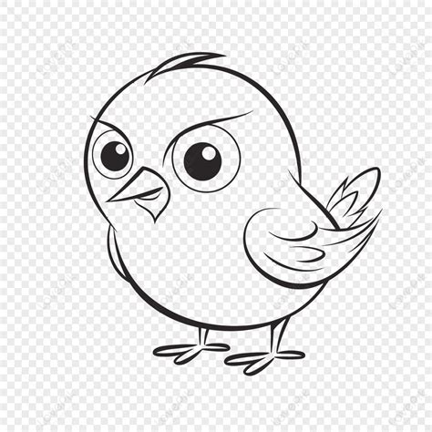 흰색 배경 개요 스케치에 그리기 귀여운 만화 새 벡터폰트미술 Png 일러스트 무료 다운로드 Lovepik